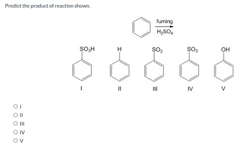Solved Predict The Product Of Reaction Shown Fuming H2so4
