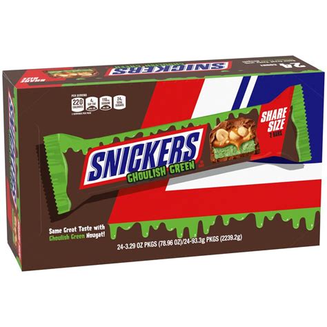 Snickers Ghoulish Green Halloween Share Size 24 Count Grocery And Gourmet Food