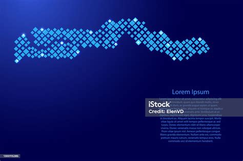 다양한 크기의 파란색 패턴 마름모와 빛나는 우주 별 격자에서 감비아지도 벡터 그림입니다 0명에 대한 스톡 벡터 아트 및 기타 이미지 0명 감비아 개념 Istock