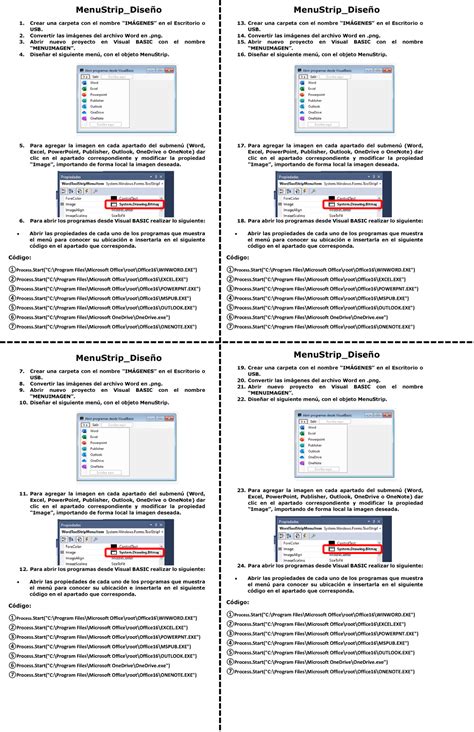 Creando Menustrip En Vb Menustrip Dise O Crear Una Carpeta Con El Nombre Im Genes En El
