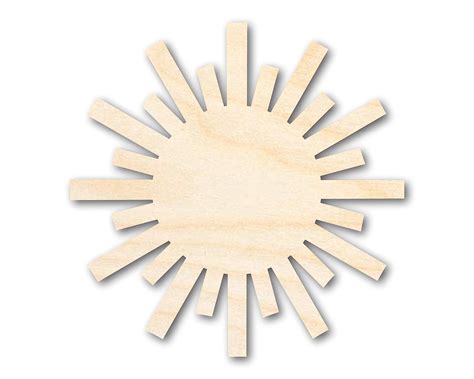 Unfinished Wood Paper Sun Shape Summer Craft Cutout Up To 24 Diy 24 1 8