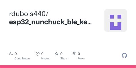 Github Rdubois440esp32nunchuckblekeyboard