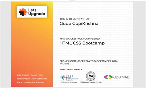 Letsupgrade Html Css Gude Gopi Krishna
