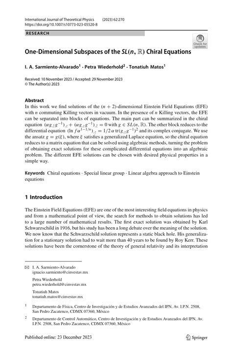 pdf one dimensional subspaces of the sl n mathbb {r} chiral