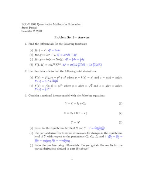 Ans Econ Quantitative Methods In Economics ECON Quantitative Methods In