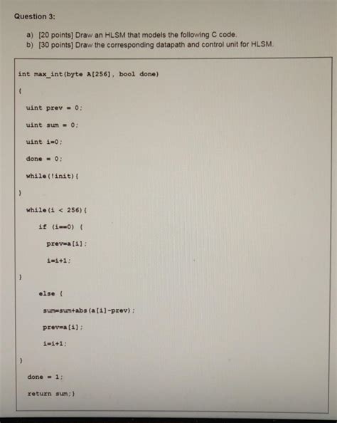 solved question 3 a 20 points] draw an hlsm that models