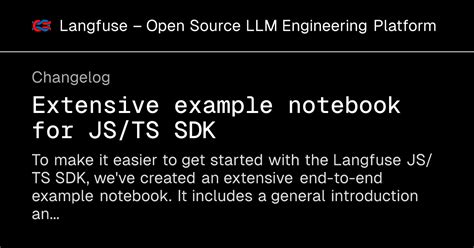 extensive example notebook for js ts sdk langfuse