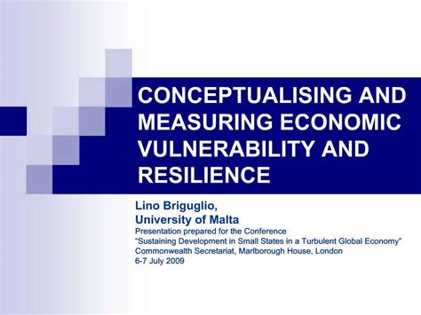 Ppt Conceptualising And Measuring Economic Vulnerability And