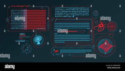 Sci Fi Interface Of Data Decoding Program Stock Vector Image And Art Alamy