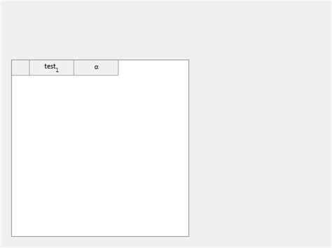 Tex Interpreter In Matlab Uitable Stack Overflow