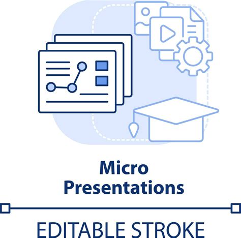 Micro Presentations Light Blue Concept Icon Microlearning Abstract Idea Thin Line Illustration