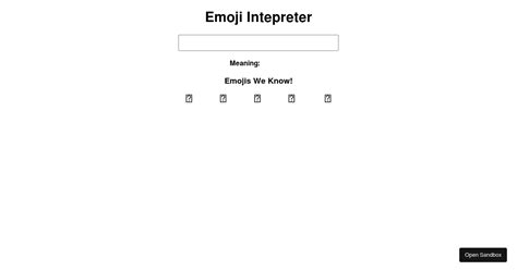 Emoticon Interpreter Codesandbox