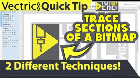 Trace Sections Of A Bitmap Vectric Vcarve Aspire And Cut2d Quick Tip Youtube