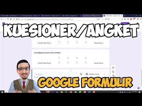 Cara Mudah Membuat Kuesioner Angket Dengan Google Form YouTube