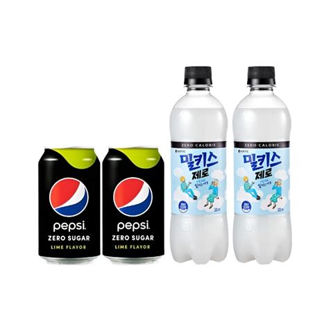 [단하루] 삼성카드 결제가 29 100원~펩시제로라임355ml48캔 밀키스제로500ml24캔and250ml30캔 티몬