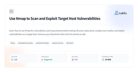 Use Nmap To Scan And Exploit Target Host Vulnerabilities Labex