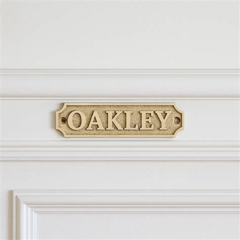Personalized Oakley Name Plate Custom Door Sign Premium Engraved