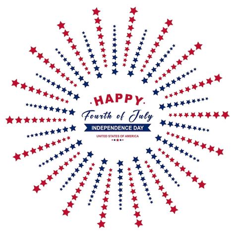 Premium Vector A Poster For The 4th Of July With Stars And The Words