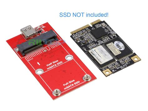 Msata Ssd Enclosure Adapter To Usb C Riitop Usb To Msata Ssd Converter For Msata Internal