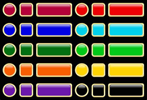 Buttons Color Empty Rectangle Vector Color Empty Rectangle Png And