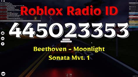 Beethoven Moonlight Sonata Mvt 1 Roblox Id Youtube