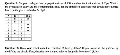 Solved Question 2 Suppose Each Gate Has Propagation Delay