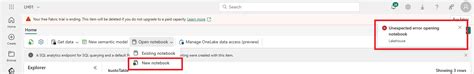Solved Re Fabric Data Engineering Unexpected Error Open