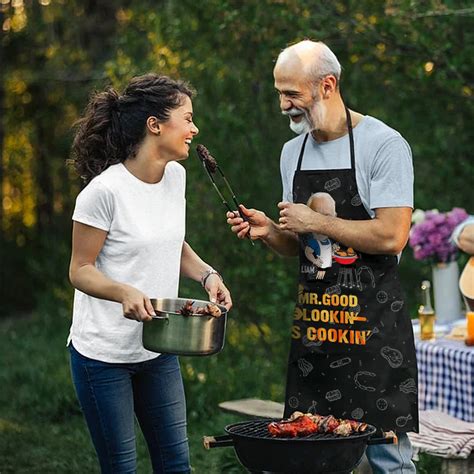 Personalized Face Photo Cartoon Design Bbq Apron Custom Funny Mens