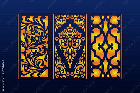 Islamic Decorative Laser Cut Panels Template With Abstract Geometric