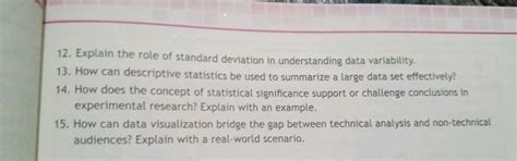 Explain The Role Of Standard Deviation In Understanding Data Variability
