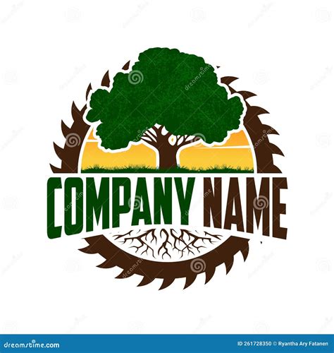 Tree Logging Logo Wood Cutter Logo Vector Illustration CartoonDealer Com 261728350