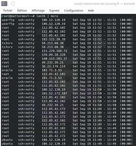 Commandes GNU Linux pour détecter une intrusion Net Security