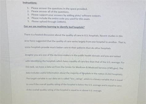 Solved Instructions 1 Please Answer The Questions In The