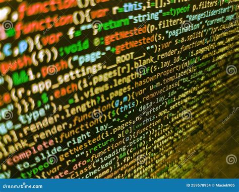 Programming Code Screen Of Software Developer Computer Program Preview