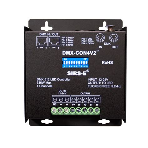 RGBW 4 Channel High Power LED DMX Controller SIRS E
