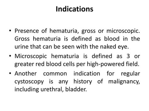 Cystoscopy Renal Tests In The Patients Pptx