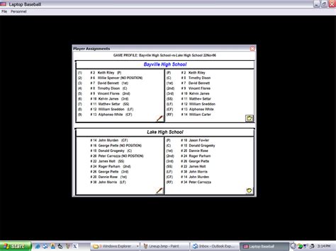 Laptop Baseball Statistics Baseball Game Mobile Scoring Software