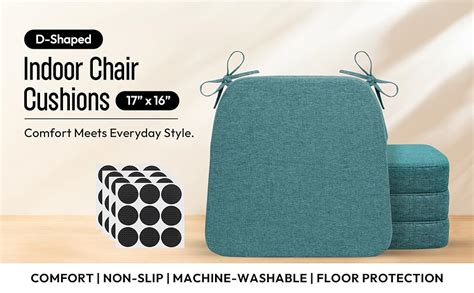 Kvenland Co Chair Cushions For Dining Chairs 17 X 16 X