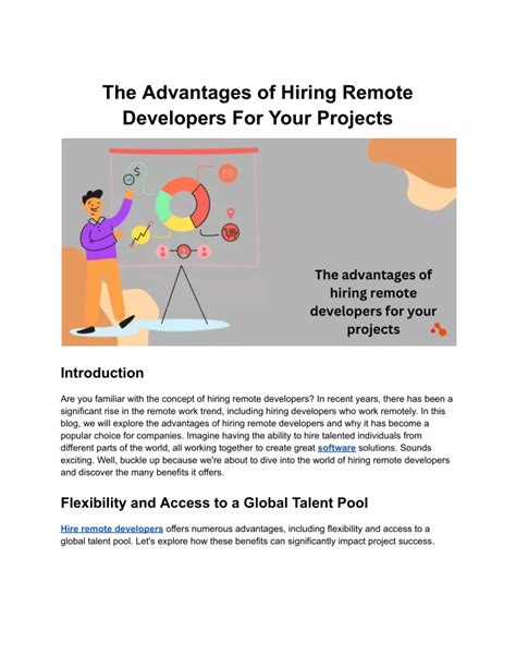 Ppt The Advantages Of Hiring Remote Developers For Your Projects Powerpoint Presentation Id