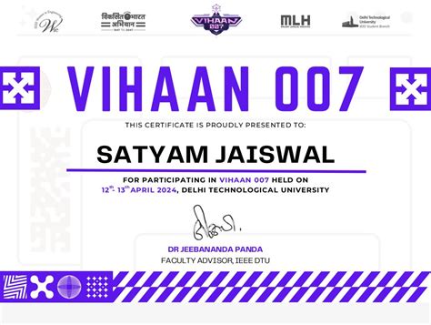 satyam jaiswal on linkedin dtuhackathon vihaan007 hackathon glbitm