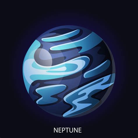 Planet Neptune Cartoon Vector Illustration 20453145 Vector Art At Vecteezy