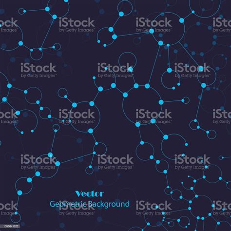 연결된 라인 원 점와 추상적인 기하학적 배경 벡터 일러스트 레이 션 0명에 대한 스톡 벡터 아트 및 기타 이미지 0명 개념 개념과 주제 Istock