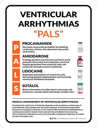 Ventricular Arrhythmias Pals Portrait Wall Sign Creative Safety