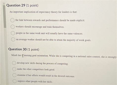 solved question 29 1 ﻿point an important implication of