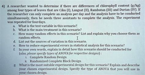 Solved A Researcher Wanted To Determine If There Are Differences Of