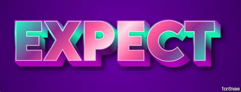 Expect Text Effect And Logo Design Word