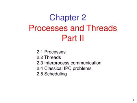 PPT Processes And Threads Part II PowerPoint Presentation Free Download ID