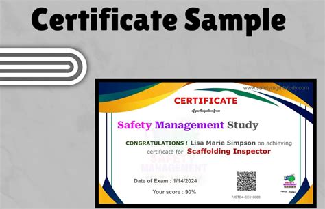 Scaffolding Inspector Course Free Certificate