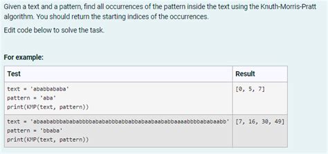 Solved Practicing Prefix Function And Kmp Algorithmgiven A