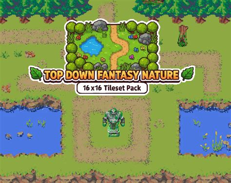 Top Down Fantasy Nature 16x16 Tileset Pack By Pozac